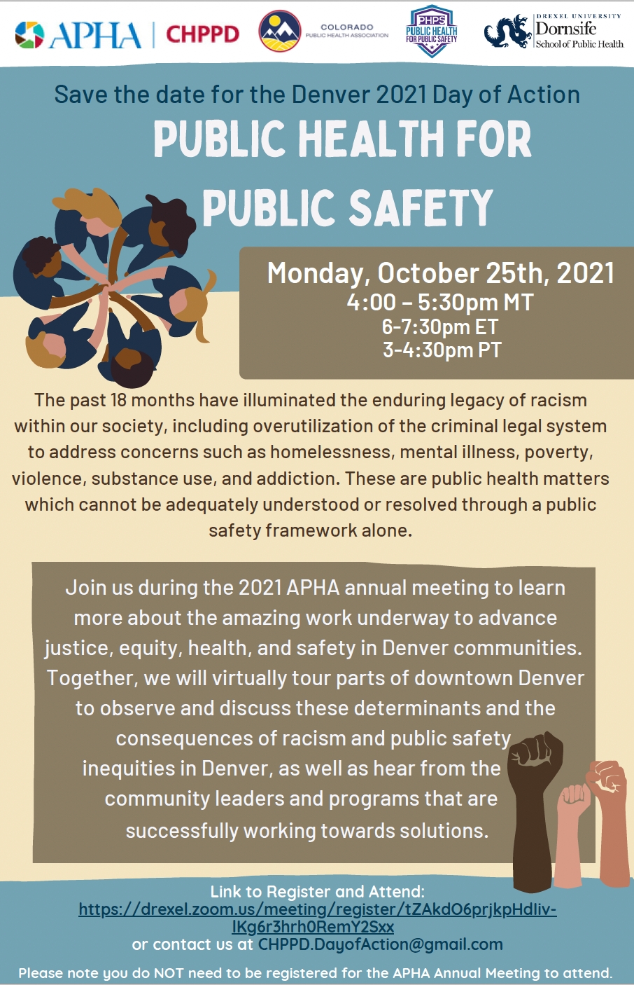 APHA Day of Action: Public Health for Public Safety – Dornsife DASH